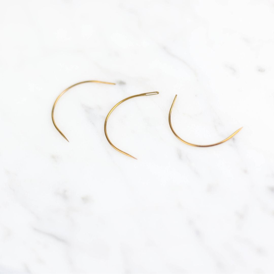 Set of 3 Gold Stitching Needles