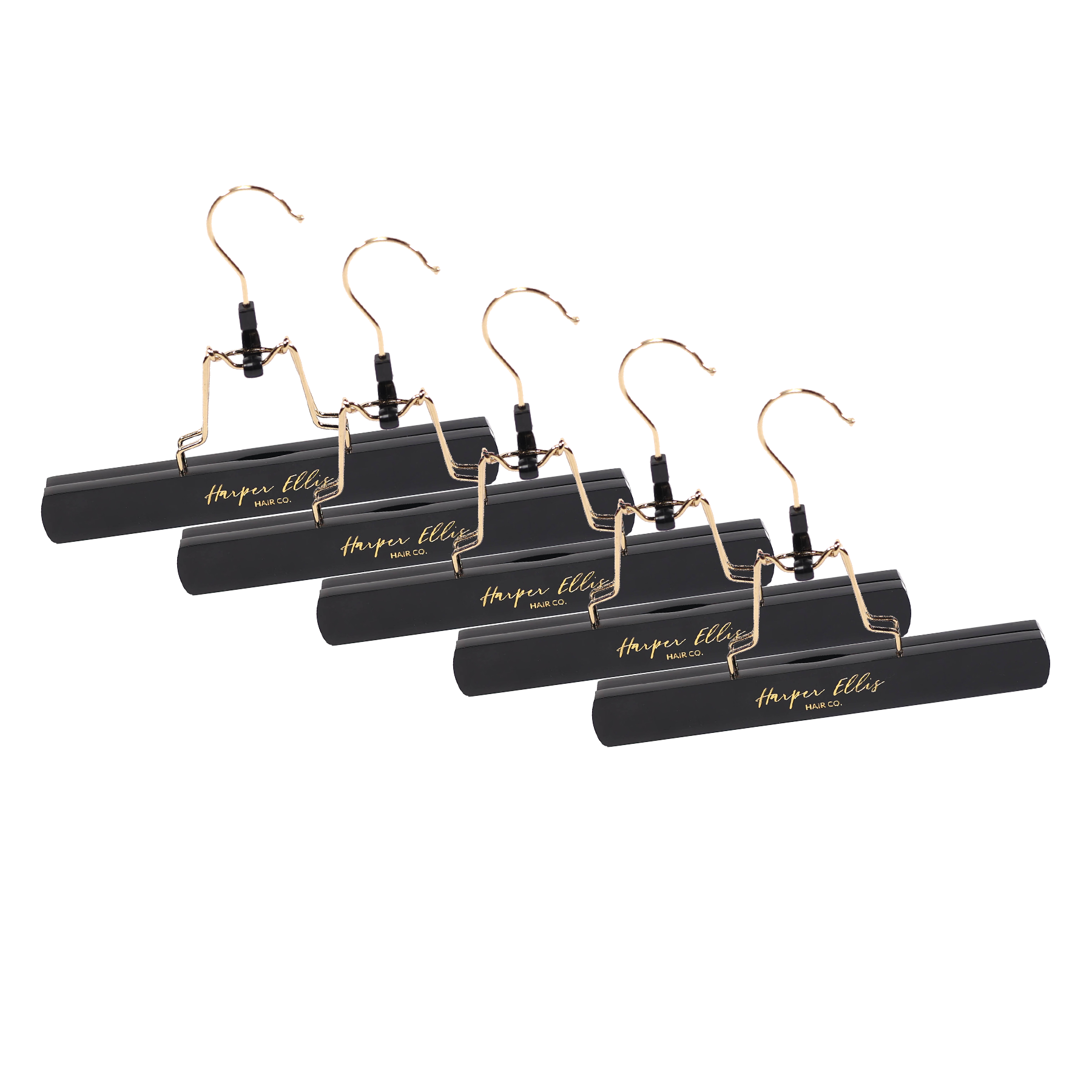 HEHC Hair Extensions Hanger Bundle (5 Hangers) - Gold